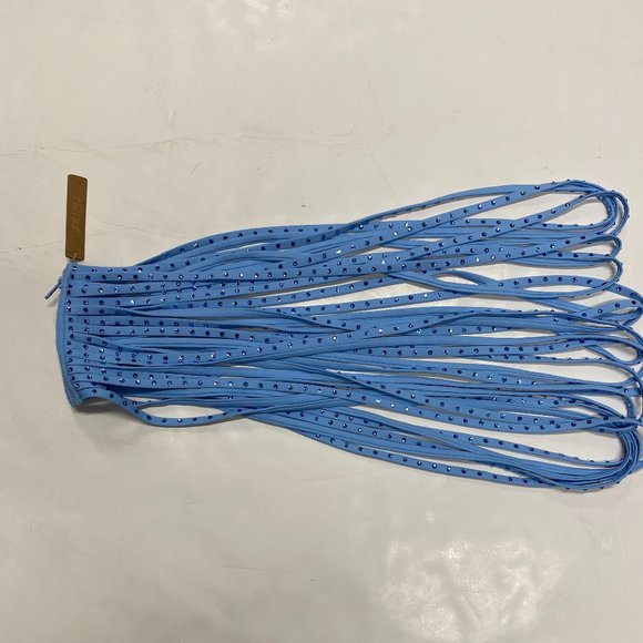 SKIMS | Swim | New Skims Rhinestone Swim Strappy Skirt Iris Blue Size ...